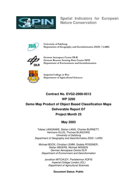 Pdf Demo Map Product Of Object Based Classification Maps