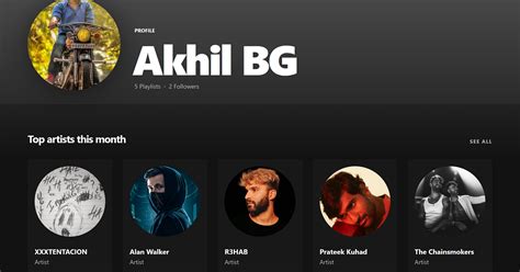 GitHub Akhilbhadrangirija Spotify Profile