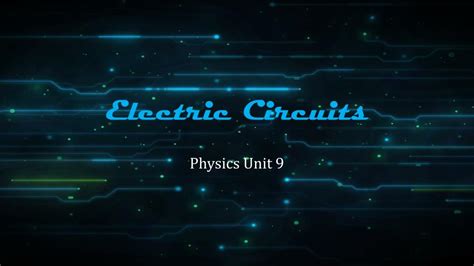 PPT Electric Circuits PowerPoint Presentation Free Download ID