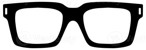 Eye Glasses Silhouette Pictogram Front View Flat Style Can Use For