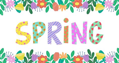 premium vector spring text background hand drawn vector abstract letters