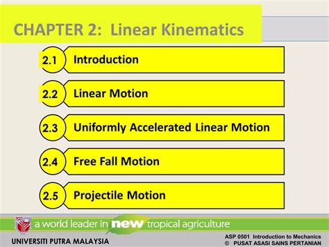 Chap 2 Linear Kinematics Ppt Physics Science