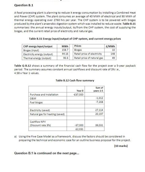 Solved Question B A Food Processing Plant Is Planning To Chegg