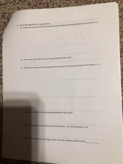 Solved Part Analysis Of Recursive Algorithms Is Somewhat