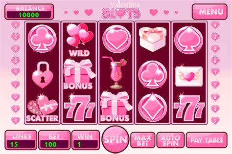 Premium Vector Interface Slot Machine Style St Valentine Complete