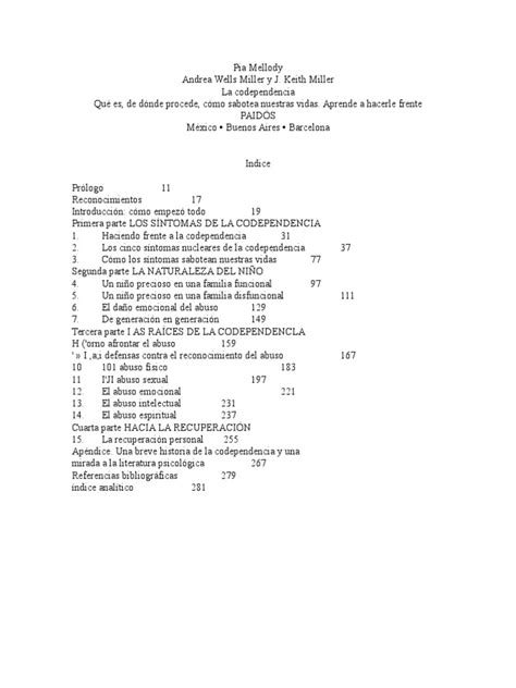 Libro Codependencia Pdf Adultos Abuso Infantil