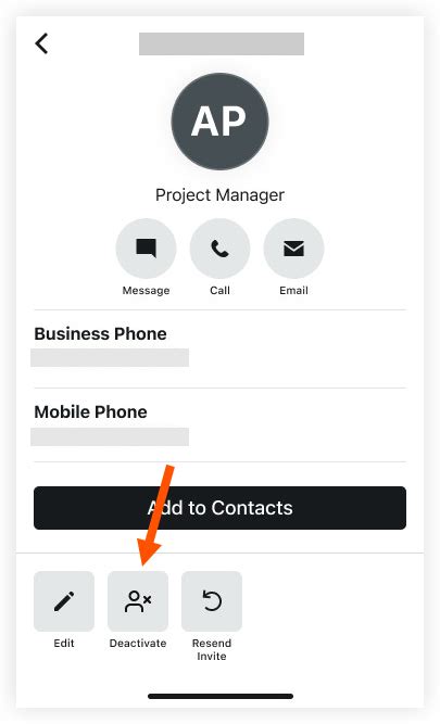 Deactivate Or Reactivate A User In Your Free Procore Account Ios Procore