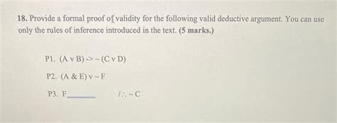 18 provide a formal proof of validity for the