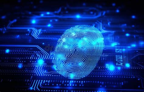 Technology Biometric Access Fingerprint Computer Scanner Verification Identity Digital Security