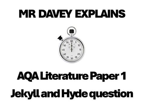 Jekyll And Hyde AQA GCSE Literature Example Question Teaching Resources