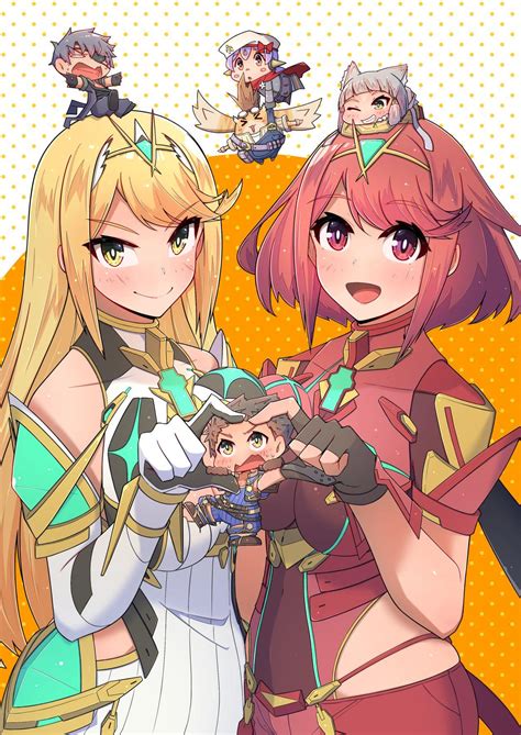 Pyra And Mythra With The Xeno Gang Ragau01 [xenoblade] R Awwnime