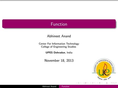 Functions In C Ppt Ppt