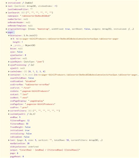 Jquery Trigger Showing A Hidden Div When Tablesorter Table Is Showing