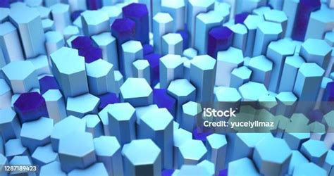 육각기체 기하학적 3d 모양 배경 3d 일러스트 렌더 0명에 대한 스톡 사진 및 기타 이미지 0명 3차원 형태 건설 산업 Istock