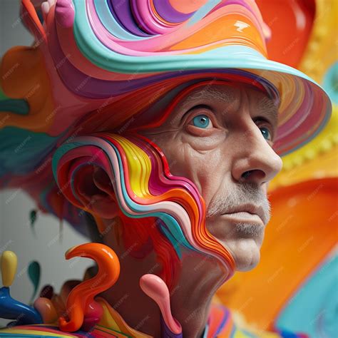 Premium Ai Image Chromatic Fusion In A Living Hat