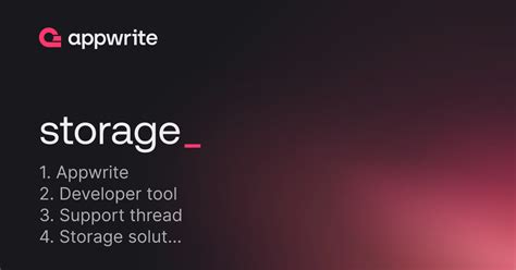 Storage Threads Appwrite
