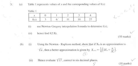 solved table i represents values of x and the corresponding