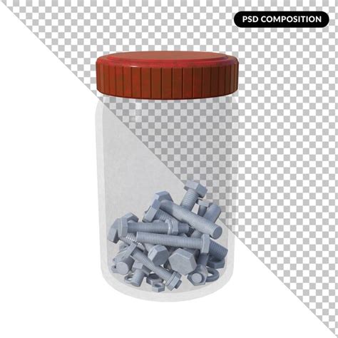 Premium Psd Pill Bottle Isolated 3d
