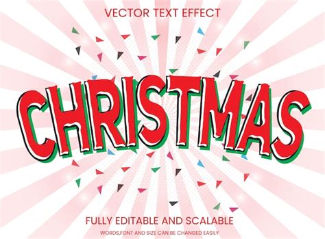 Premium Vector Christmas Comic Book Text Effect