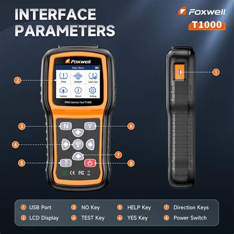 Foxwell T1000 Tpms Relearn Tire Pressure Monitor Activate Reset Diagnostic Tool Ebay