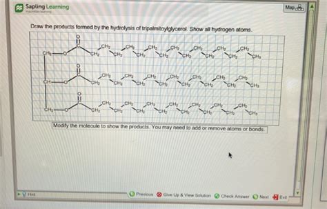 Solved Sapling Learning Draw The Products Tormed By The H