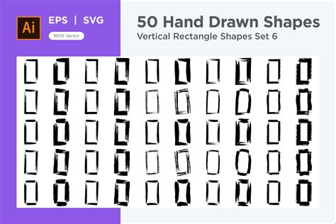 Vertical Rectangle Shape 50 Set V 6 Graphic By Shahsoft · Creative Fabrica