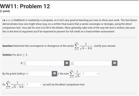 Solved WW11 Problem 12 1 Point Demonstrates How One Chegg Com