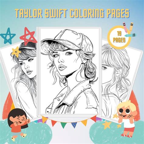 Detailed Taylor Swift Coloring Pages