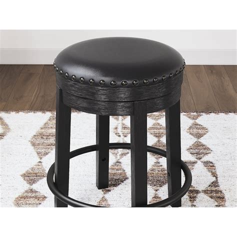 Signature Design By Ashley Valebeck Black Faux Leather Upholstered
