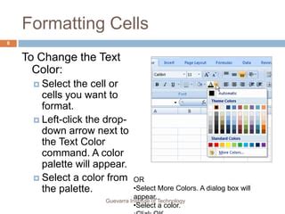 Lesson Formatting Text PPT
