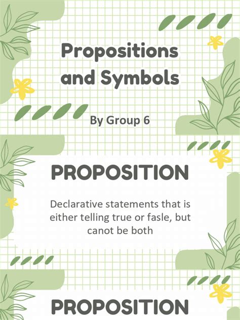 Proposition And Symbol Gen Math Pdf