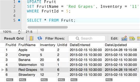 Update Data In A MySQL Database This Page Explains How To Update Existing Data In A MySQL