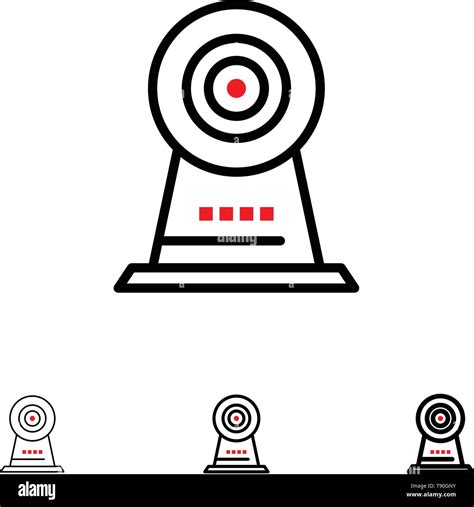 Camera Webcam Security Hotel Bold And Thin Black Line Icon Set Stock Vector Image And Art Alamy