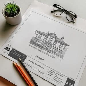 Architect Title Block Template Modern CAD Drawing Border For Autocad DWG Format Etsy