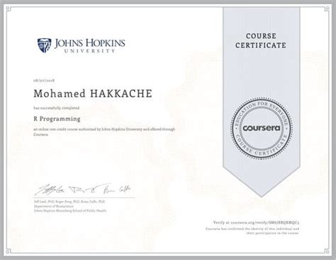 Certificat R Programming Ppt