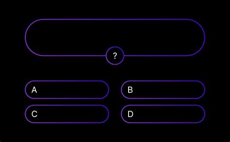 Quiz Game Template Multiple Choice Royalty Free Vector