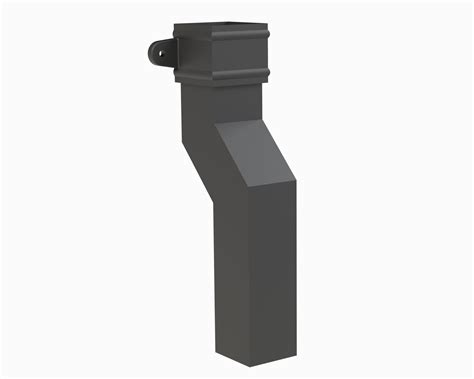 Std Aluminium Square Rectangular Downpipe Plinth Offset Medium