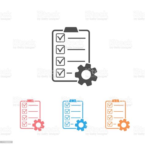 플랫 스타일로 설정된 프로젝트 관리 아이콘입니다 웹 사이트 디자인 로고 앱 Ui에 대한 프로젝트 기호입니다 벡터 일러스트레이션 개념에 대한 스톡 벡터 아트 및 기타 이미지