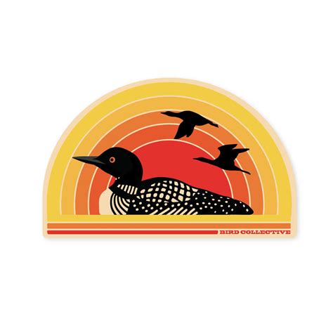 Retro Loon Sticker Uv Resistant Bird Collective