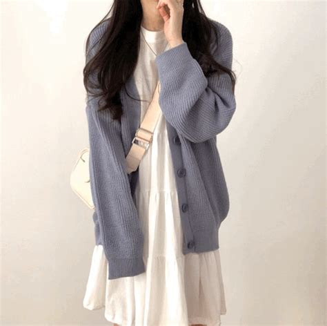 색감핏보장 청순여리한 오버핏 가디건 에이블리
