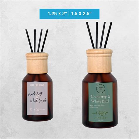 Editable Scented Oil Diffuser Label Template Custom Fragrance Oil Diffuser Label Diy Print At