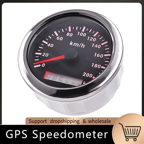 200 Kmh Gps 속도계 85mm 방수 속도 게이지 자동차 트럭 Suv 빨간색 백라이트 Gps 안테나 포함속도계