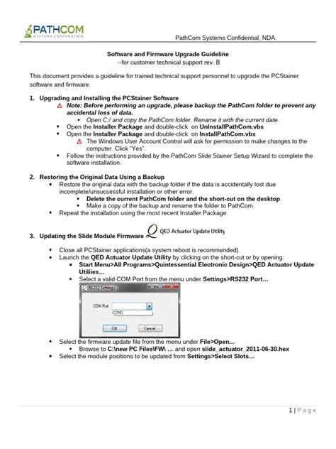 software and firmware upgrade guideline backup pdf installation