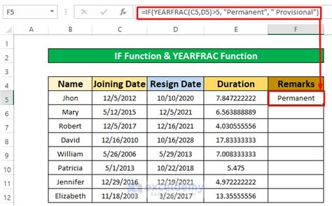 how to use the yearfrac function in excel 7 methods exceldemy
