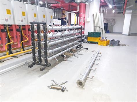 화성공장외 캐스케이드 모듈 용접완료후 기압테스트 및 현장 출고 공정 기계설비 엠케이산업개발