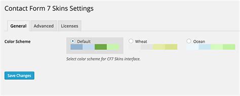 CF7 Skins Settings CF7 Skins