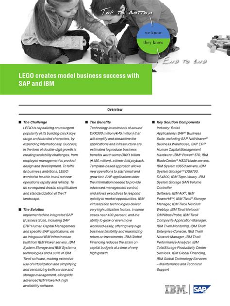 Lego 007 Model Business Pdf Virtualization Ibm