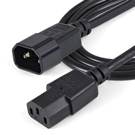 C14 To C13 Power Cord Extension 1m Computer Power Cables StarTech Com United Kingdom