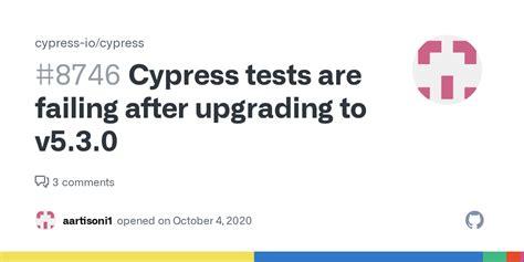 Cypress Tests Are Failing After Upgrading To V530 · Issue 8746 · Cypress Iocypress · Github