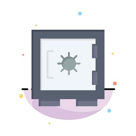 Lock Locker Security Secure Abstract Flat Color Icon Template 13513286